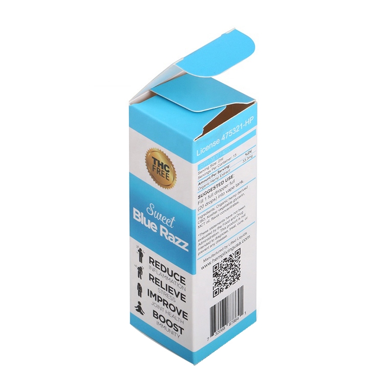 Custom Folding CBD Paper Carton Packaging with Hot Stamping