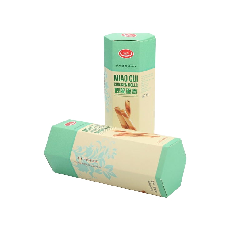 Custom Hexagon Corrugated Box for Chicken Roll Packaging