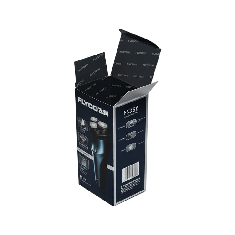 Custom Silver Folding Carton Boxes For Shaver Packaging