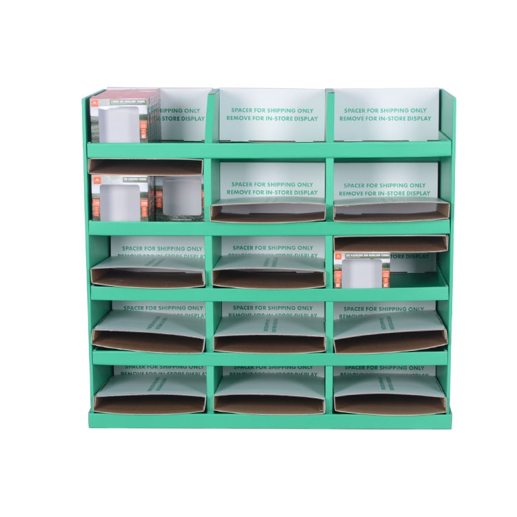 Five-Tier Cardboard Pasta Sauce Retail Floor Display Stand